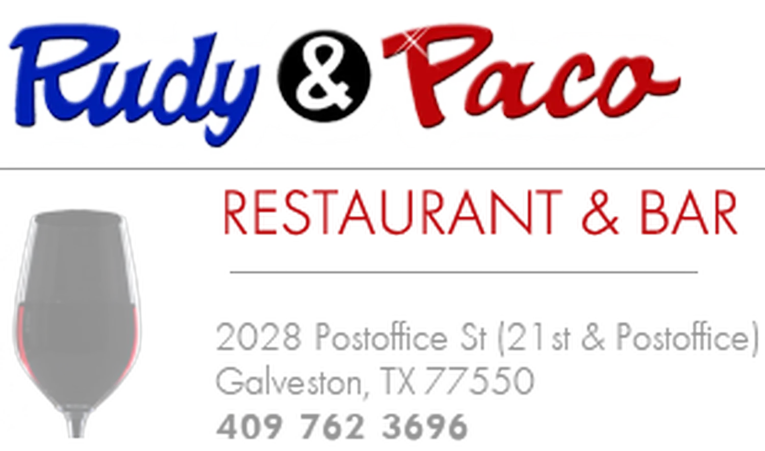 Reservation at RUDY & PACO restaurant - Galveston | KEYS